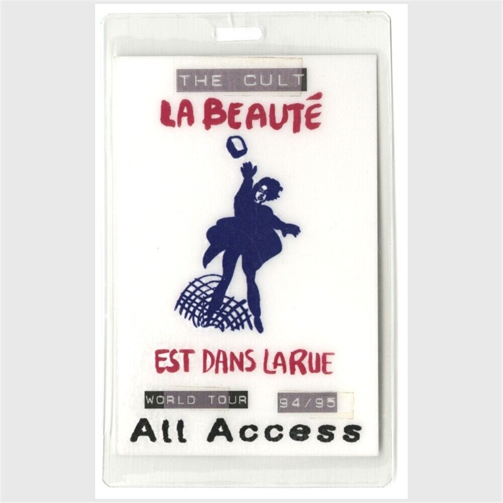 The Cult authentic 1994-1995 concert tour Laminated Backstage Pass All ...