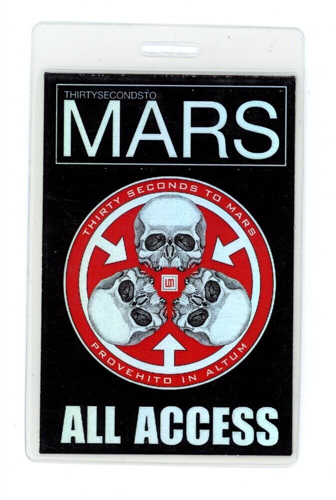 Thirty Seconds to Mars 2006 Provehito in Altum Laminated Backstage Pass ...