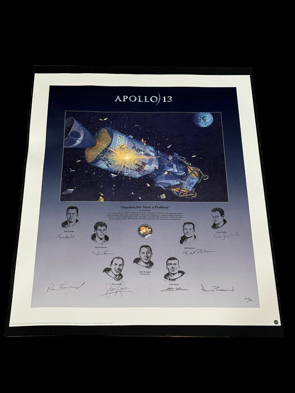 Tom Hanks Paxton Alan Bean Jim Lovell Fred Haise NASA Apollo 13 Signed Autograph Opens in a new ...