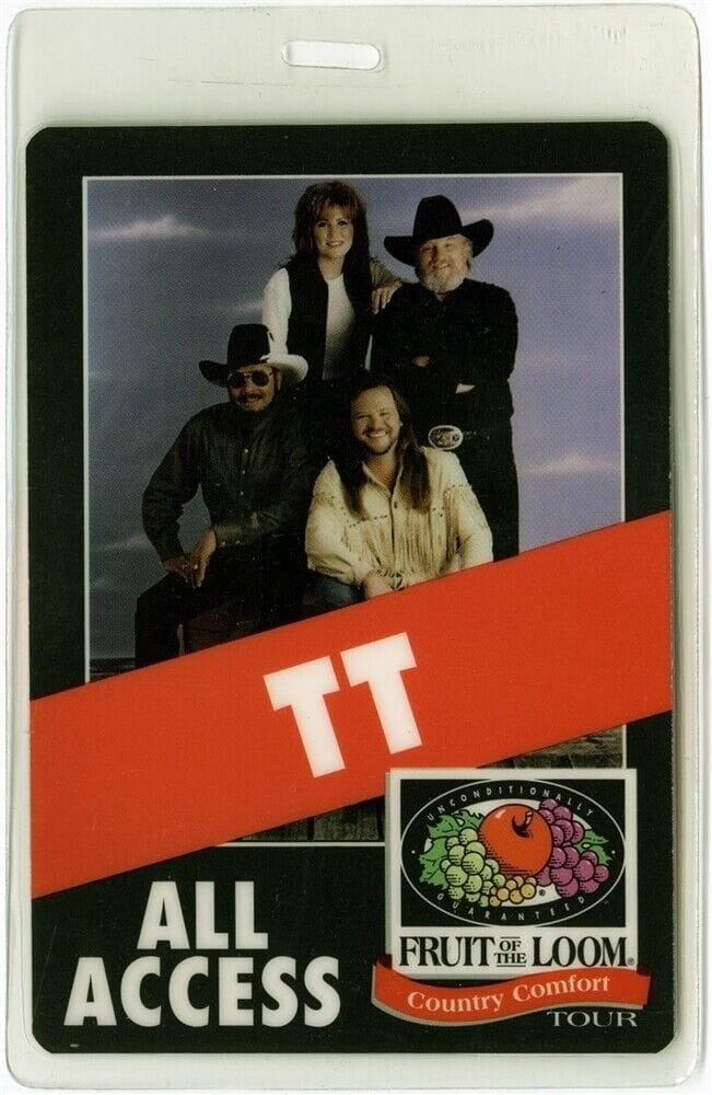 Travis Tritt 1996 tour Laminate Backstage Pass Hank Williams Charlie ...