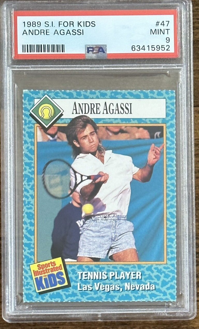 1989 SI FOR KIDS ANDRE AGASSI ROOKIE CARD RC PSA MINT 9 Sports ...