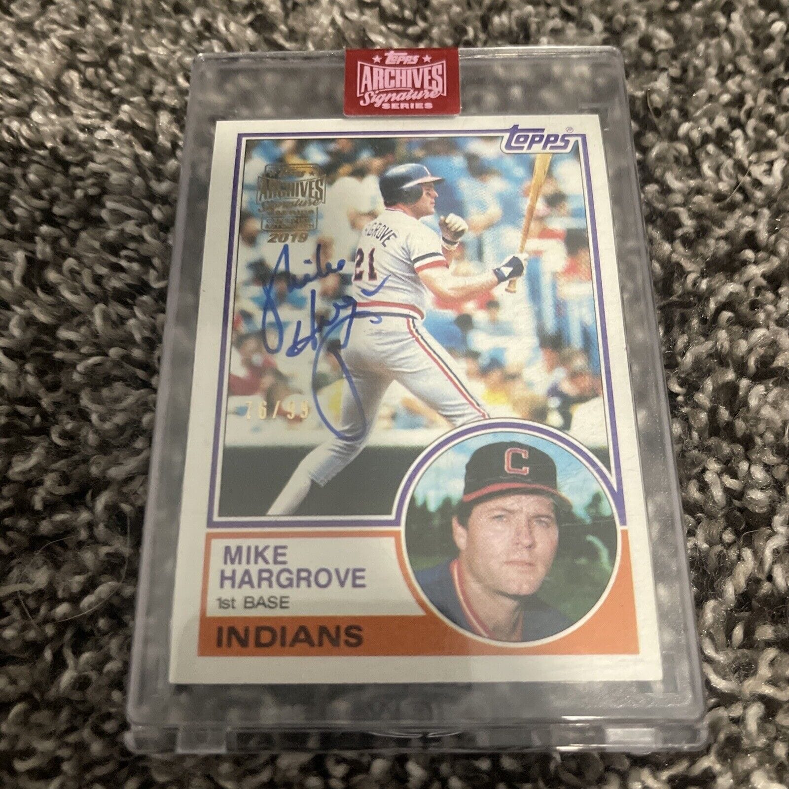 2019 Mike Hargrove Topps Archives Signature Series Auto /99! Cleveland ...