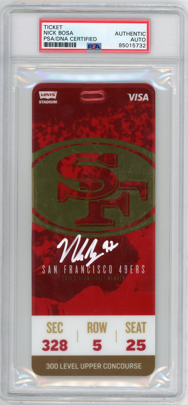 PSA/DNA SF 49ers #97 Nick Bosa Autographed 2019 NFL Rookie Pro Debut ...
