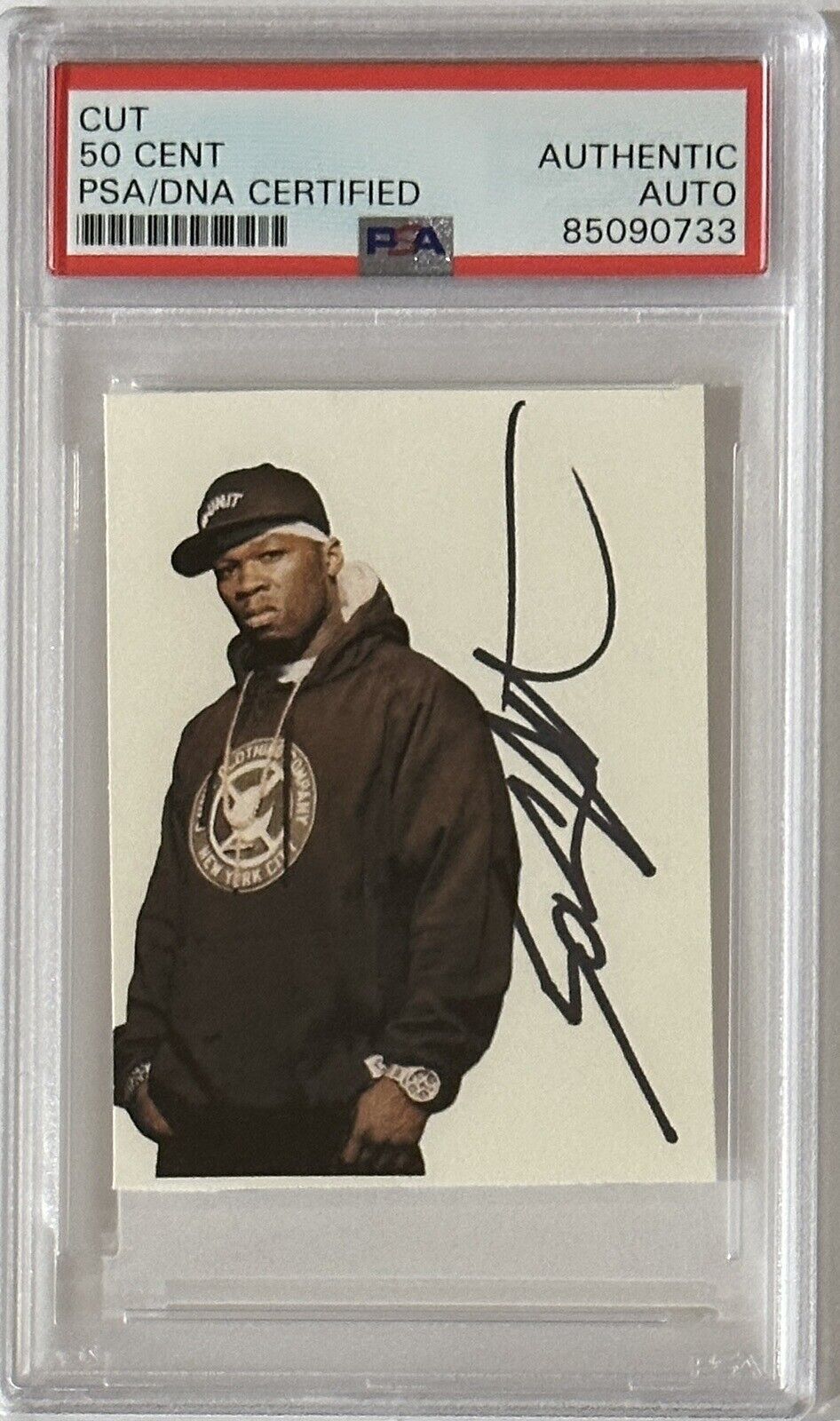 50 Cent Curtis Jackson Signed Cut Signature Picture PSA DNA Certified ...