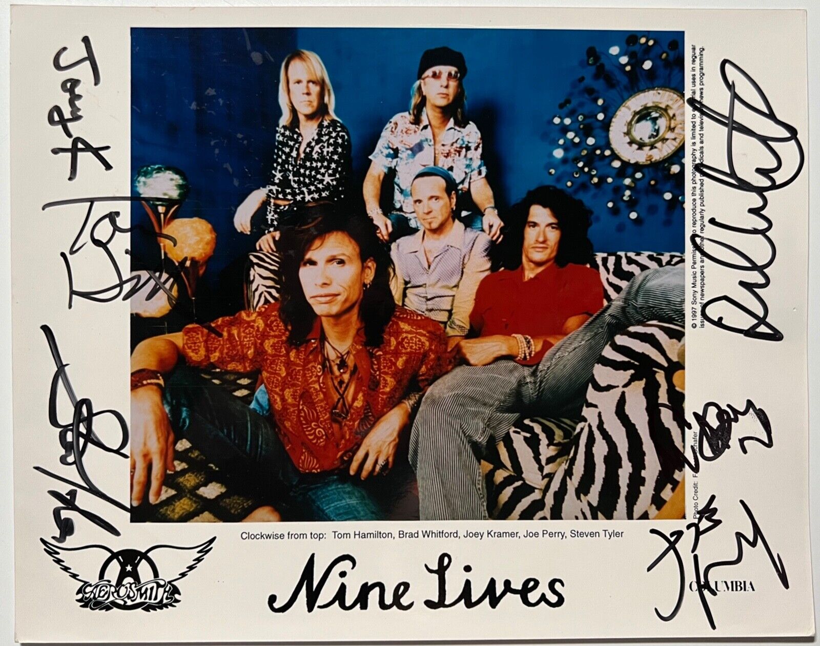 Aerosmith Signed Autograph 8 x 10 Photo JSA Fully Signed Steven Tyler ...