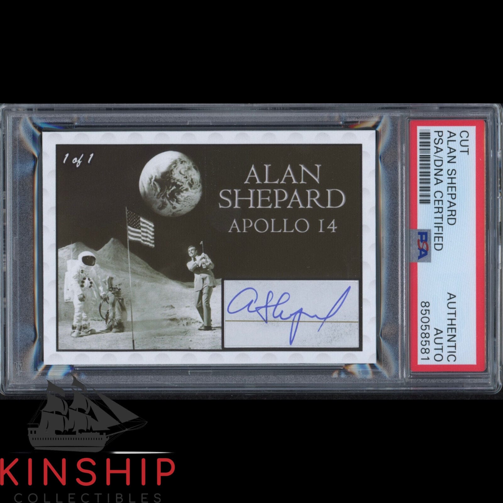 New ListingAlan Shepard signed Custom Trading Card Cut PSA Slab Apollo ...