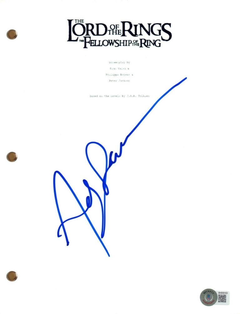 Andy Serkis Signed Lord of The Rings Fellowship of The Ring Script ...
