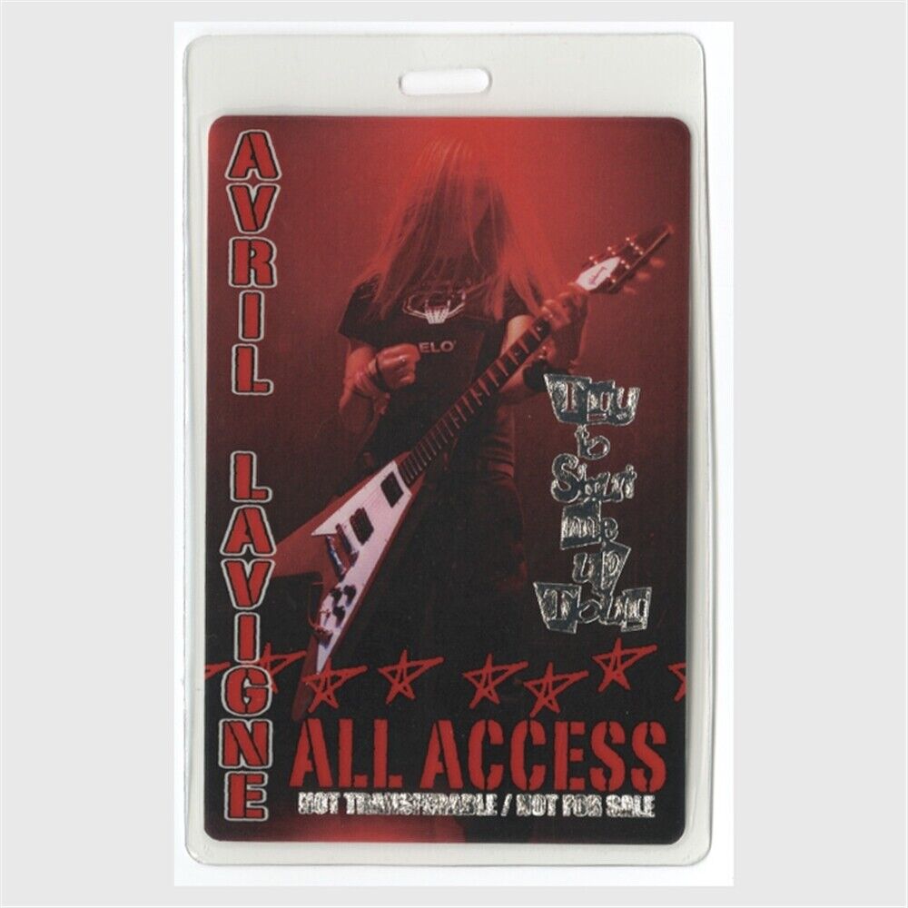 Avril Lavigne 2003 Try To Shut Me Up tour All Access Laminated ...
