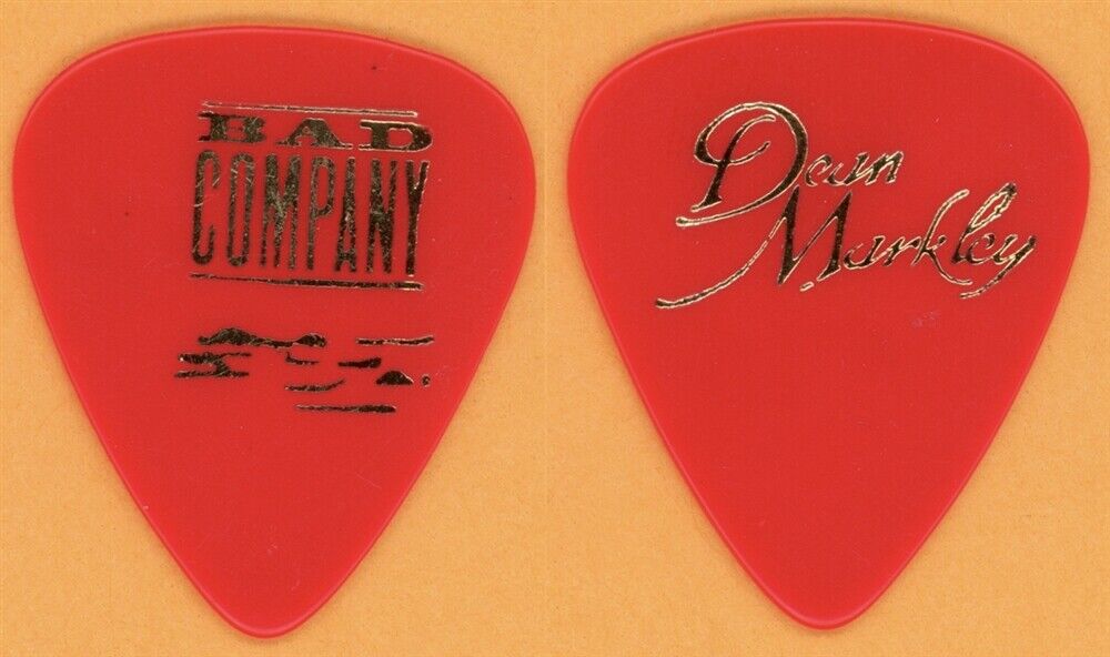 Bad Company Mick Ralphs Red Guitar Pick - 1990 Holy Water Tour ...