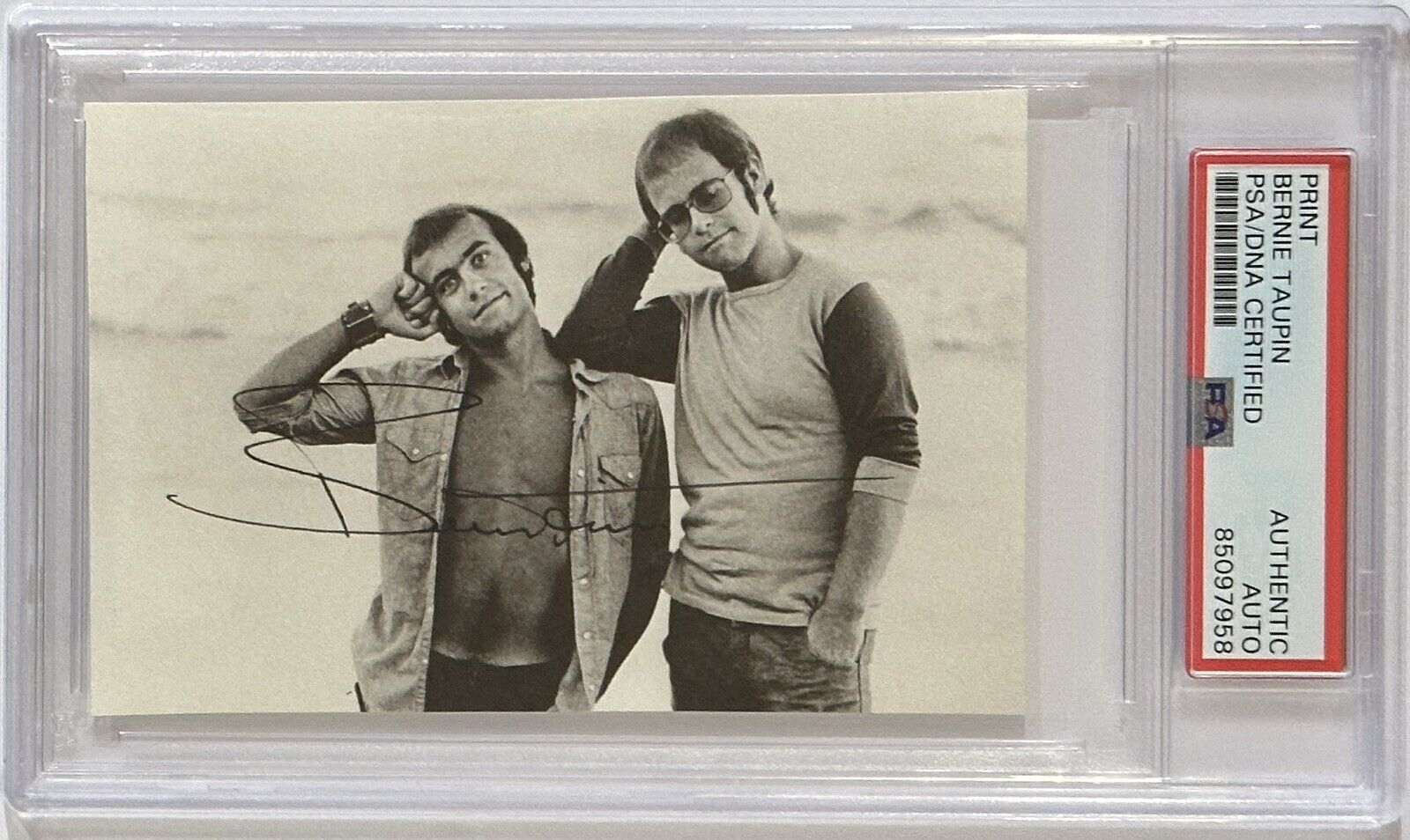 Bernie Taupin Signed Picture Print With Elton John AUTOGRAPHED PSA DNA ...