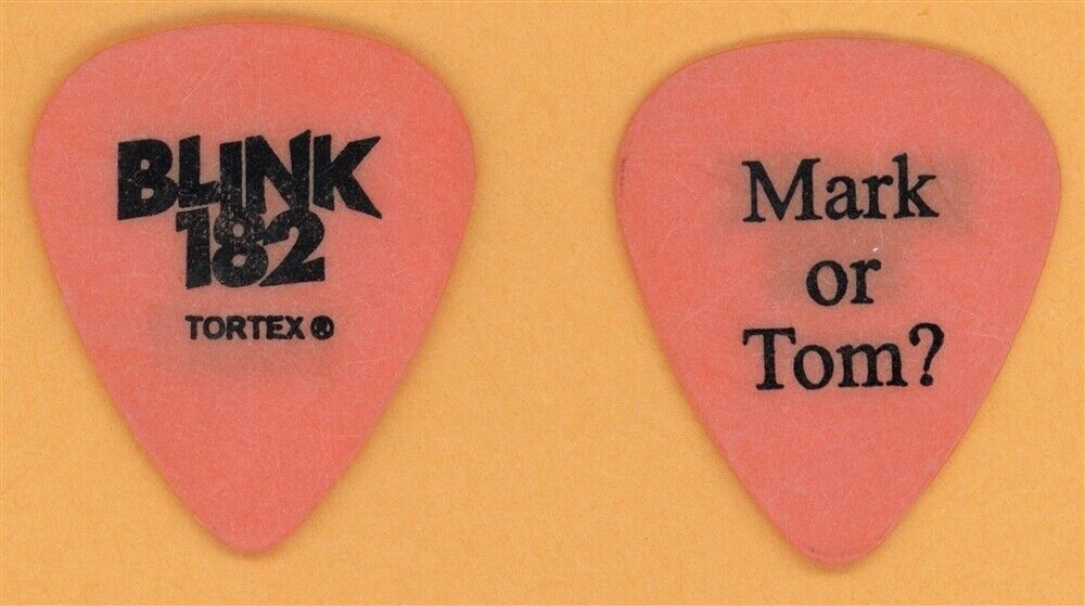 Blink 182 Mark Hoppus Mark or Tom? Vintage Guitar Pick - 2003 Tour ...