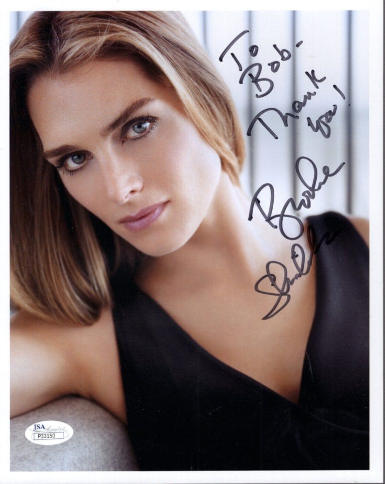 BROOKE SHIELDS AUTOGRAPHED 8x10 PHOTO GORGEOUS ACTRESS TO BOB JSA Opens ...