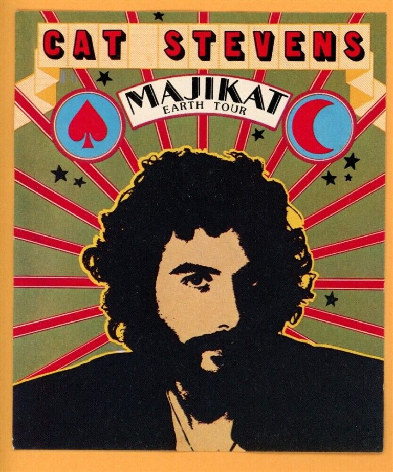 Cat Stevens Sticker Backstage Pass - 1976 Majikat Earth Tour | Autographia