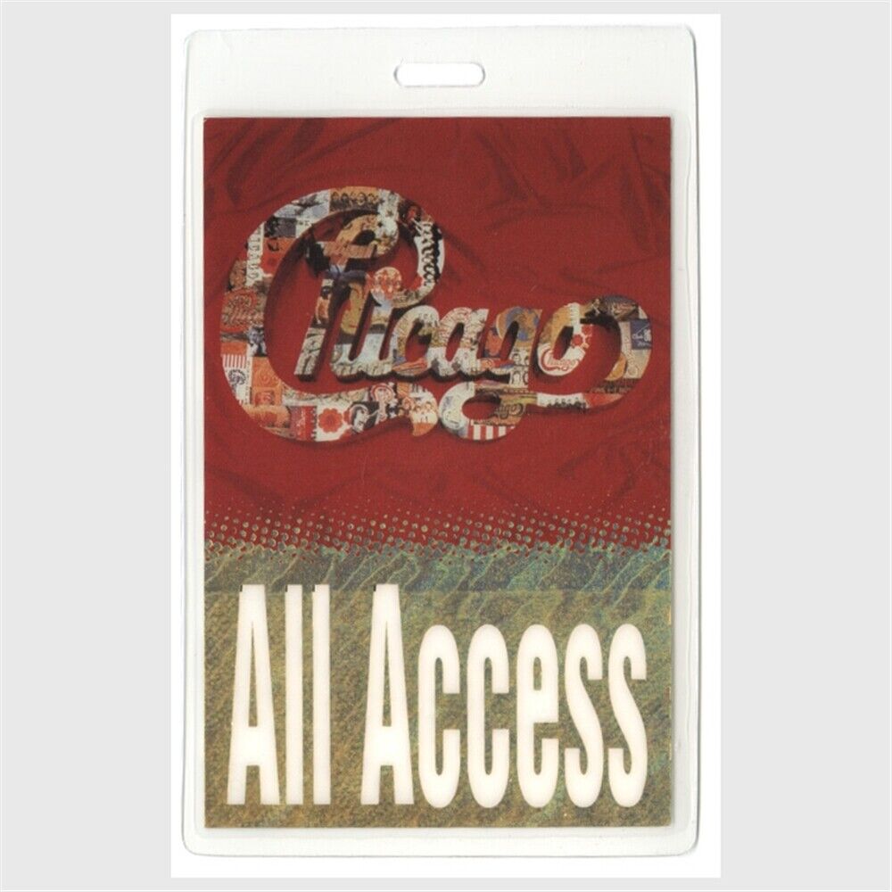 Chicago 1997 concert tour issued gold foil All Access Laminated ...