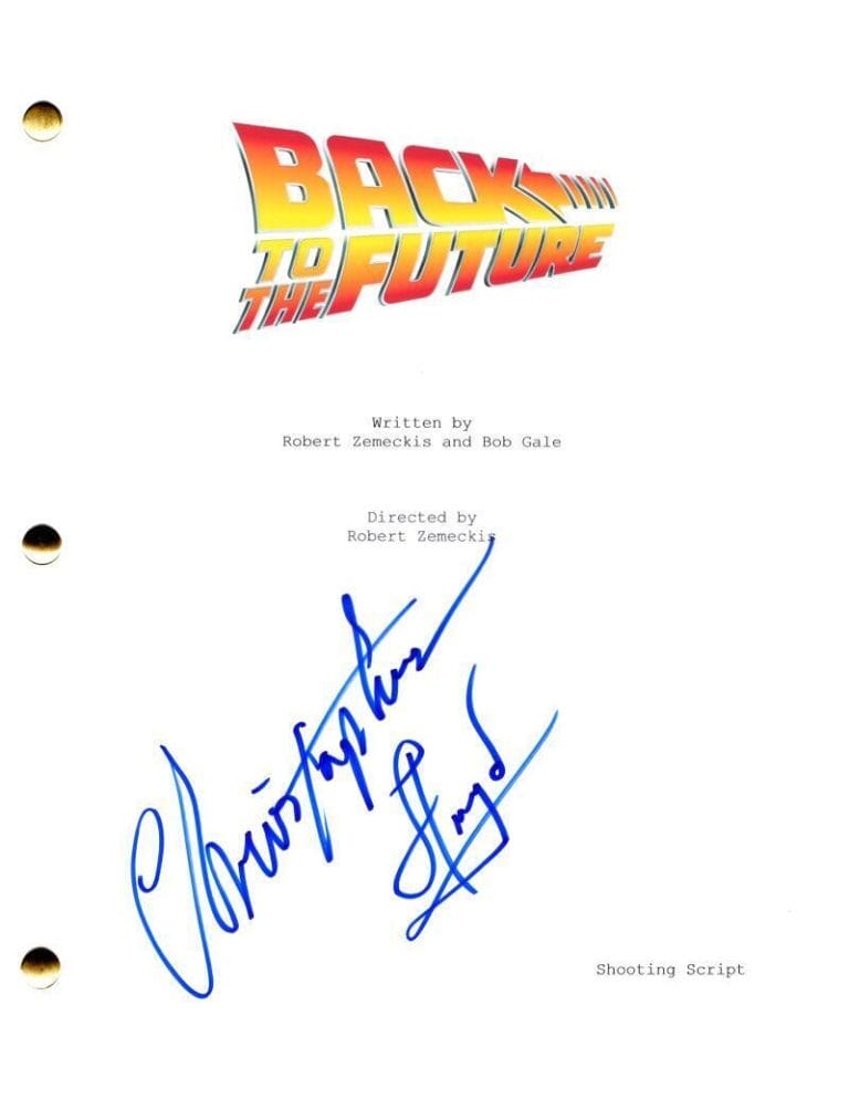 Christopher Lloyd Signed Autograph Back to the Future Movie Script ...