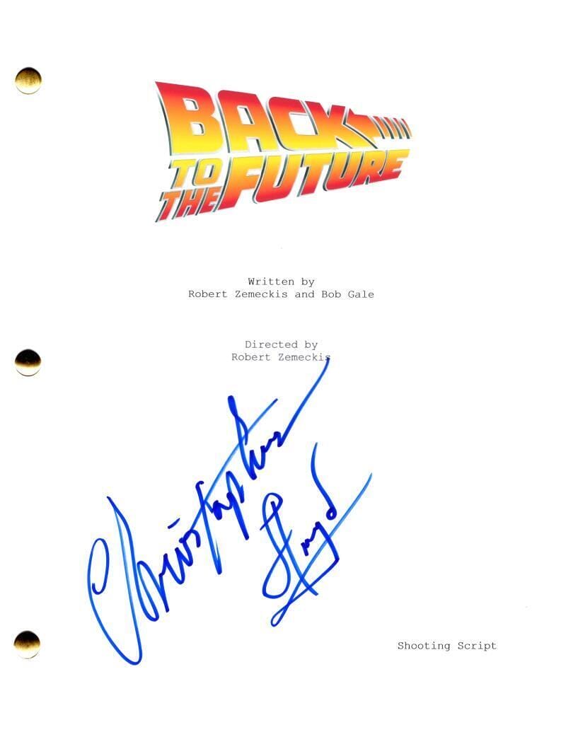 Christopher Lloyd Signed Autograph Back to the Future Movie Script ...