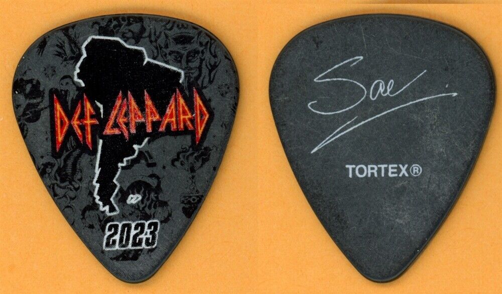 Def Leppard Rick Savage Vintage Guitar Pick - 2023 South America Tour ...