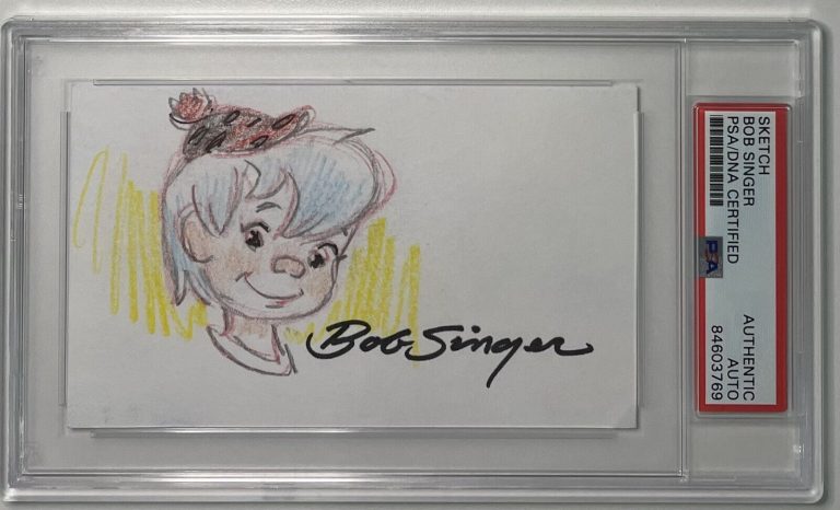 FLINTSTONES Bamm Bamm Original Color Pencil Drawing Signed Bob Singer ...