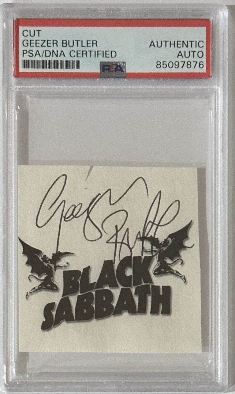 Geezer Butler Black Sabbath Signed Cut Signature AUTOGRAPHED PSA DNA ...