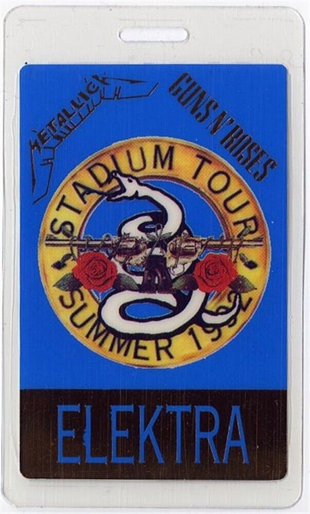 Guns N' Roses 1992 Use Your Illusion tour w/Metallica Laminated ...