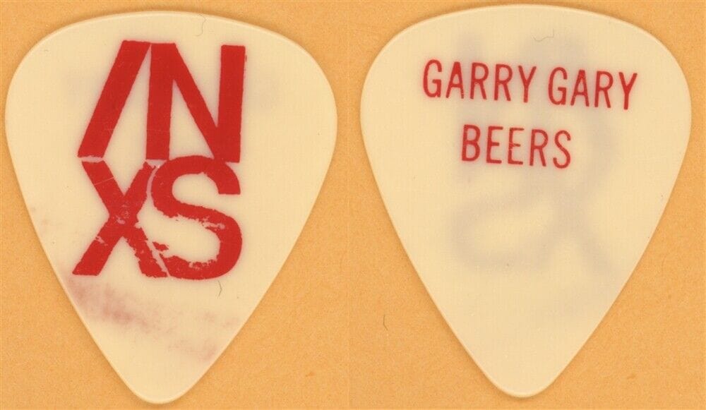 INXS Garry Gary Beers Guitar Pick - 1991 X Tour | Autographia