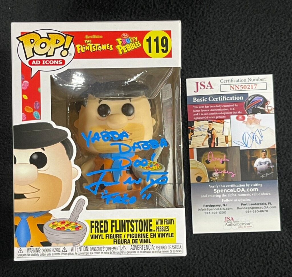 James Arnold Taylor Signed Fred Flintstone Funko Pop Figure #119 JSA ...