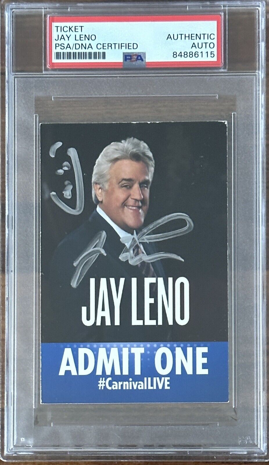 Jay Leno Signed Carnival Cruise Lines Live Ticket Autographed PSA DNA ...