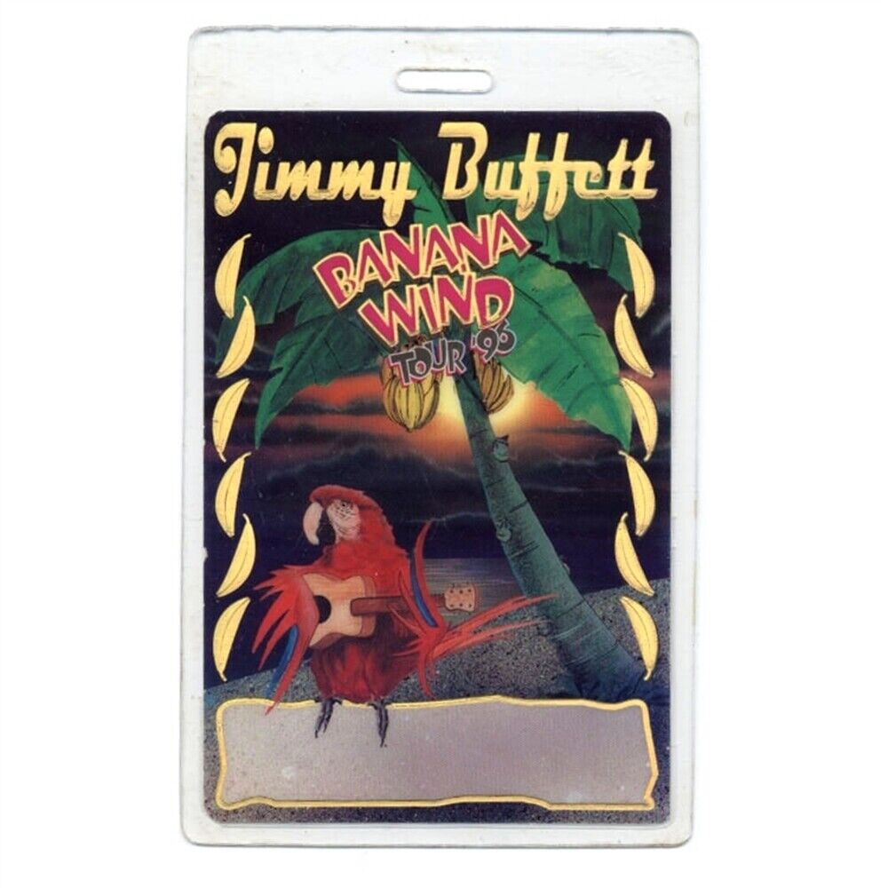 Jimmy Buffett 1996 Banana Wind concert tour stage crew Laminated ...