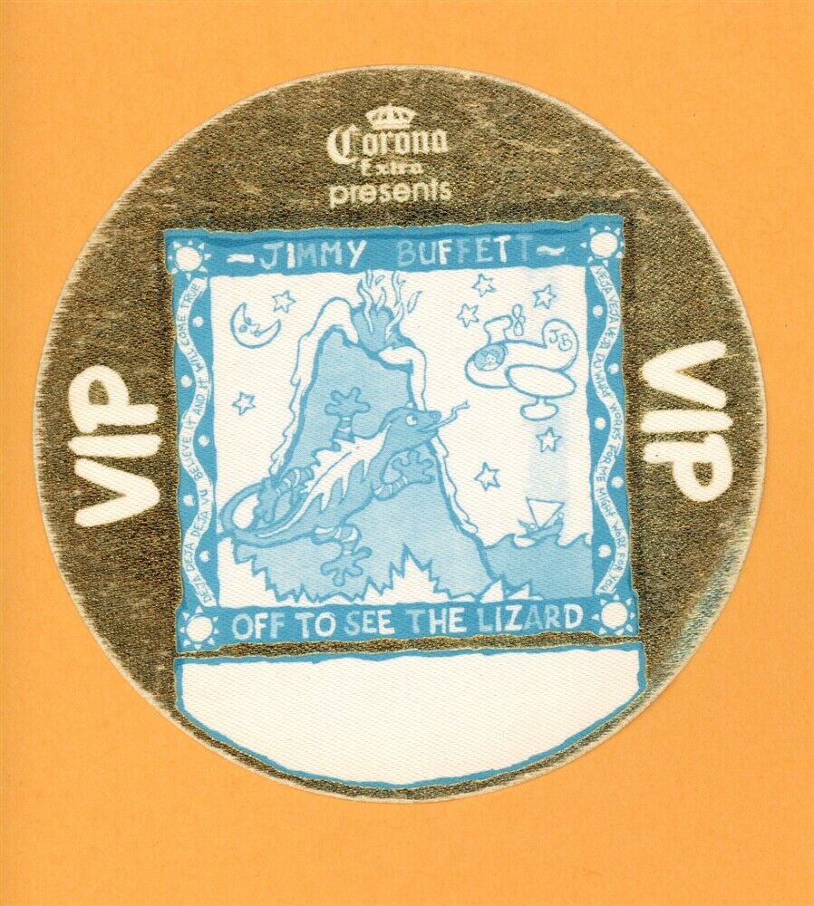 Jimmy Buffett Vintage Cloth Backstage Pass - 1989 Off To See The Lizard ...