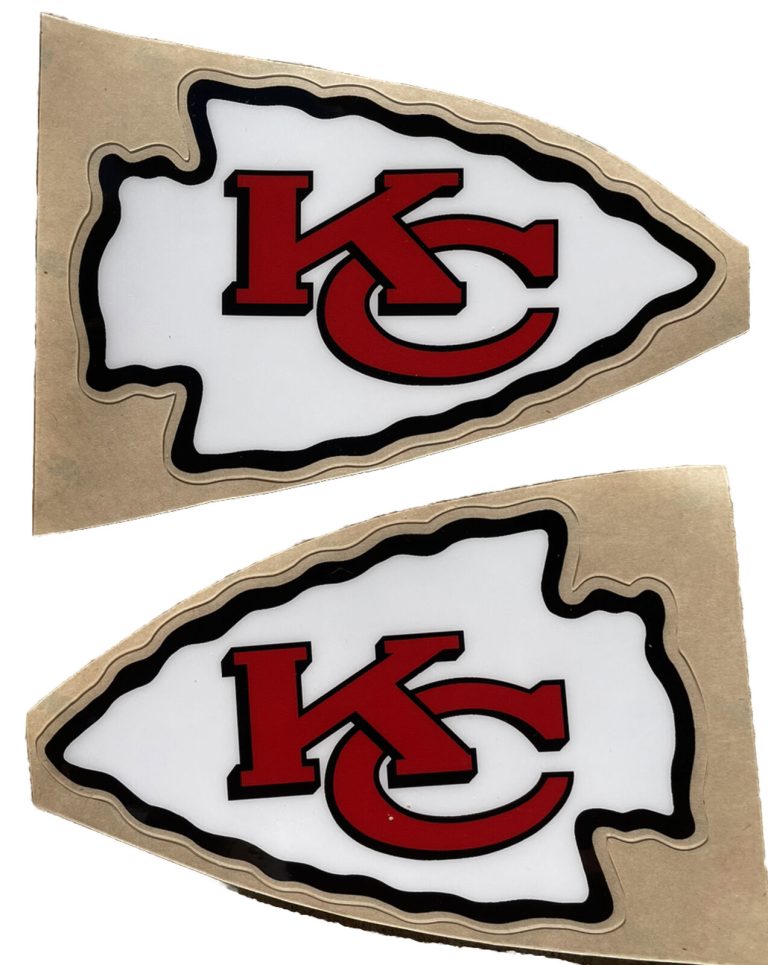 Kansas City Chiefs FULL SIZE Football Helmet Decals HIGH QUALITY Kelce ...