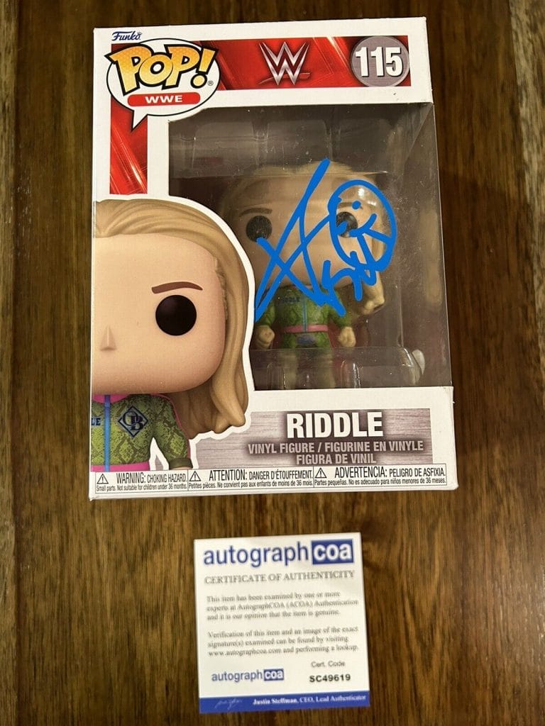Matt Riddle ‘WWE’ Signed Autographed Funko Pop Figure Wrestler ACOA ...