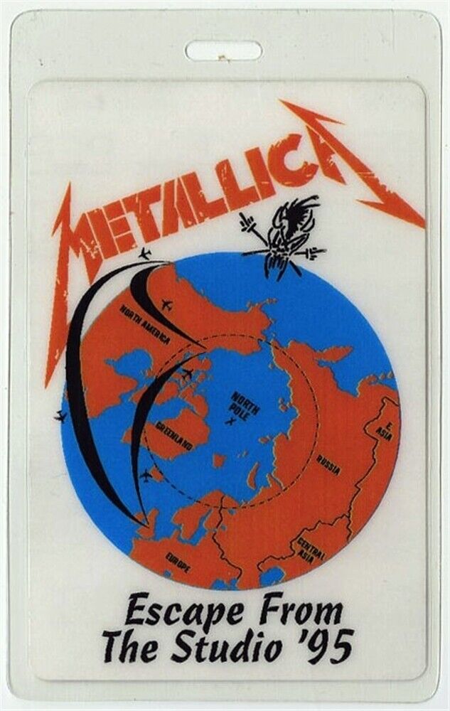 Metallica 1995 Escape from the Studio concert tour Laminated Backstage ...