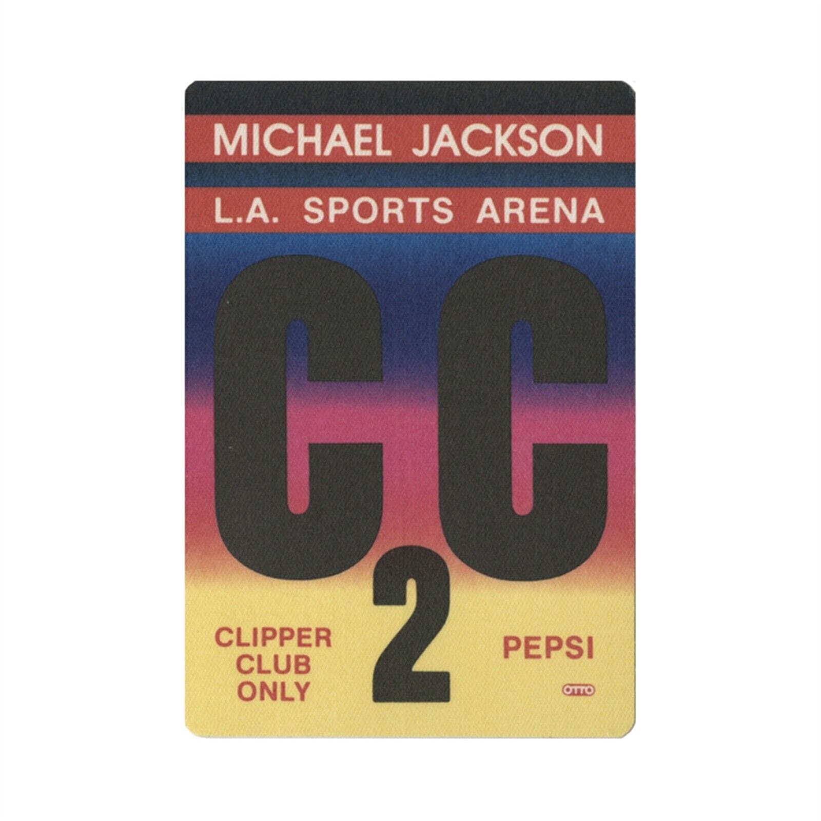 Michael Jackson 1988 Bad concert tour LA Clipper Club Backstage Pass ...