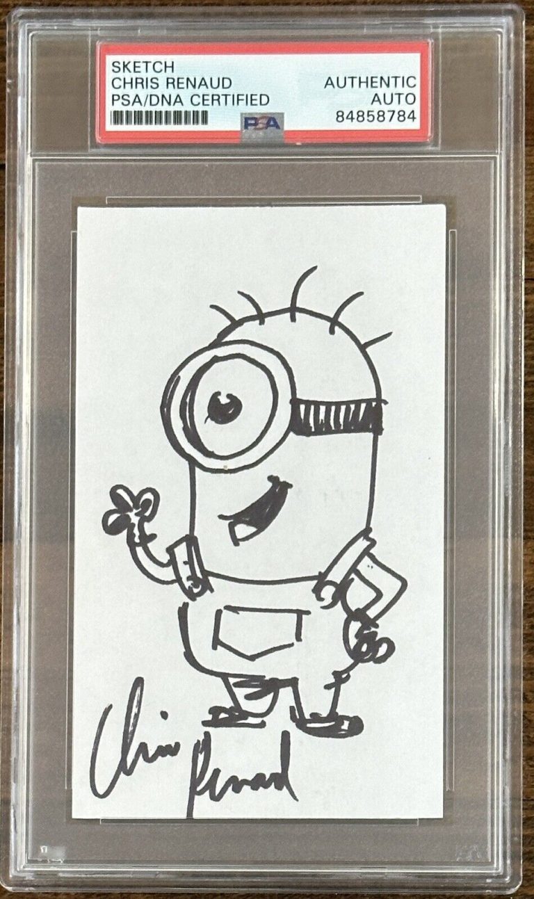 Minions Original Sketch Drawing Signed & Drawn By Chris Renaud PSA DNA ...