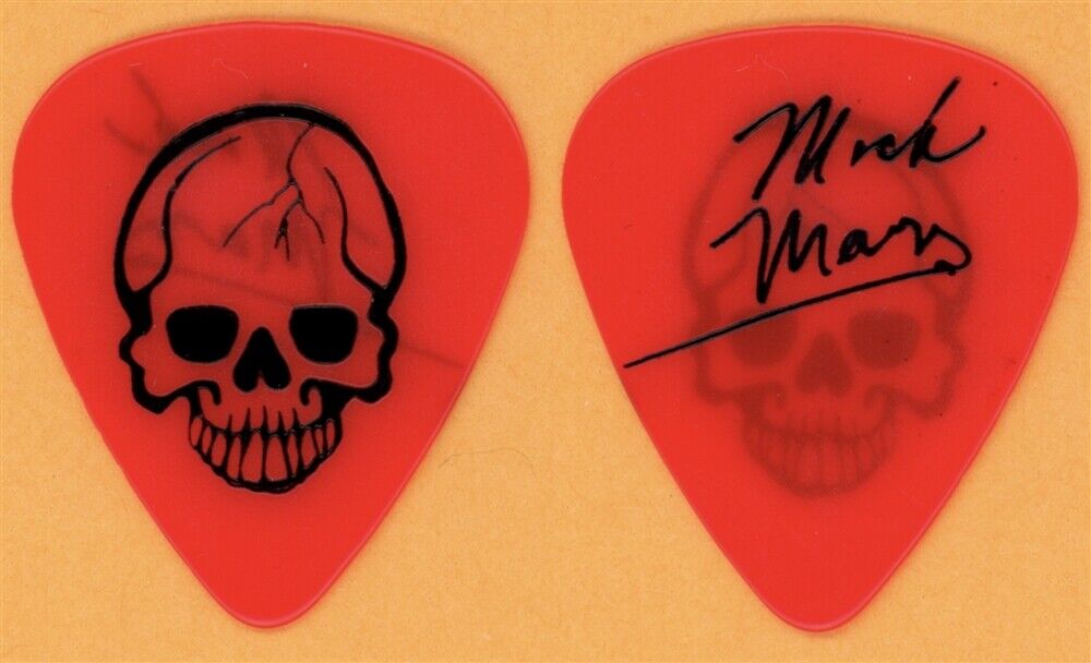 Motley Crue Mick Mars Black On Red Guitar Pick 1991 Decade Of Decadence Tour Autographia