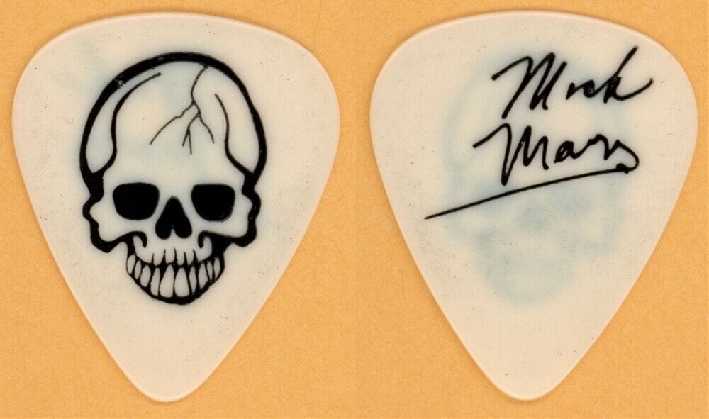 Motley Crue Mick Mars Black on White Guitar Pick - 1991 Decade of ...