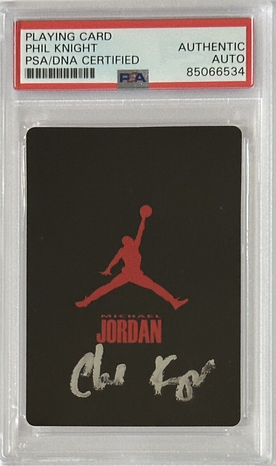 PHIL KNIGHT NIKE SIGNED AIR JORDAN SHOE PLAYING CARD PSA DNA AUTOGRAPH ...