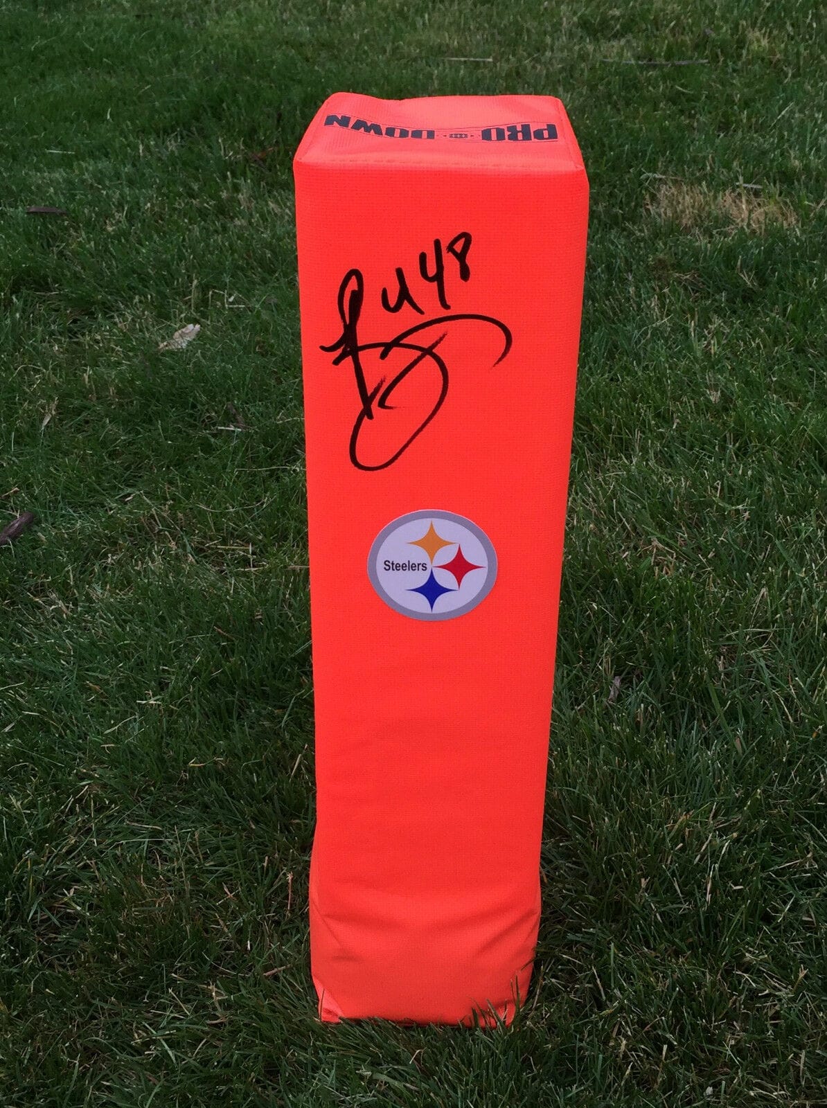 Pittsburgh Steelers #48 BUD DUPREE Signed Autographed Football Pylon ...