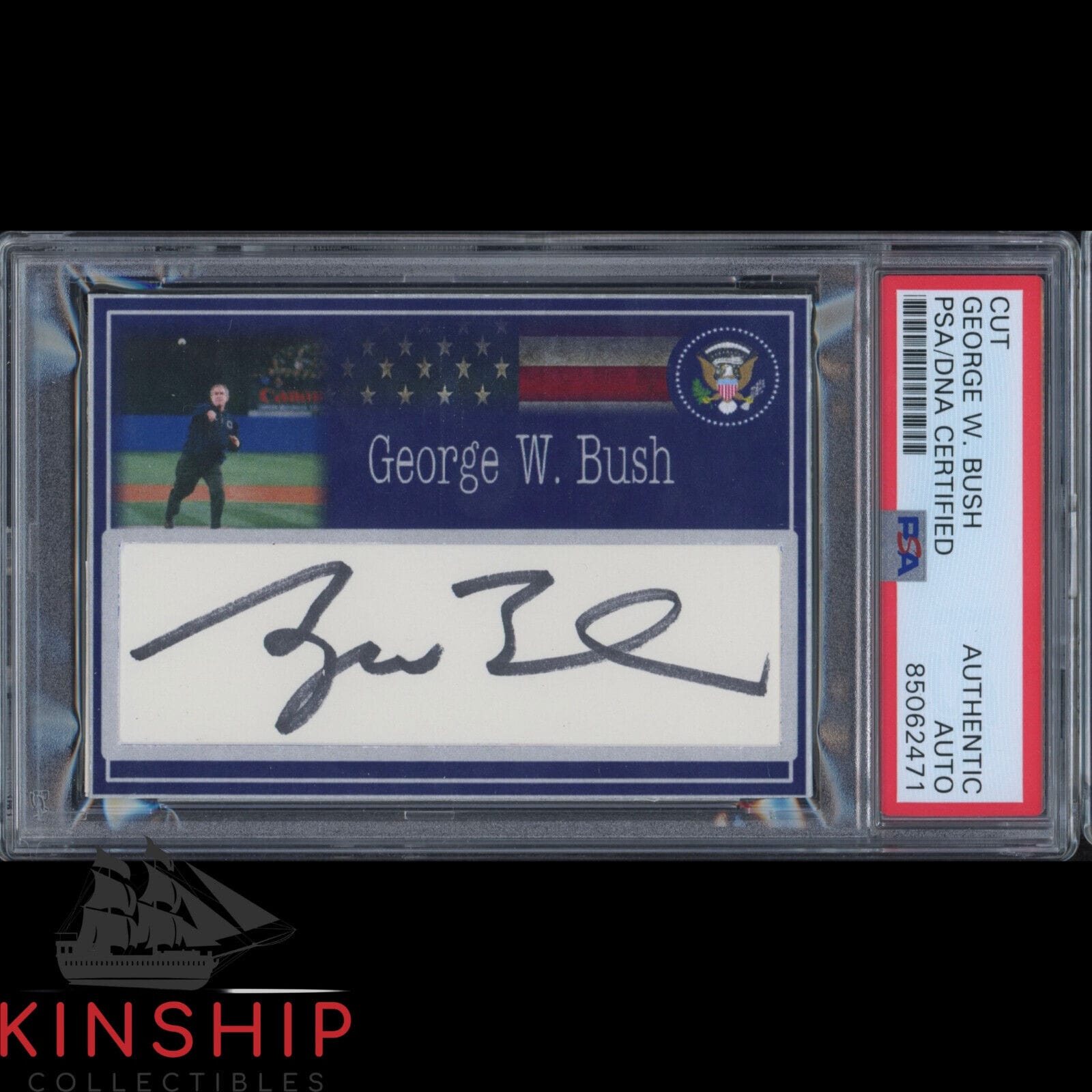 New ListingPresident George W Bush signed Custom Trading Card Cut PSA ...