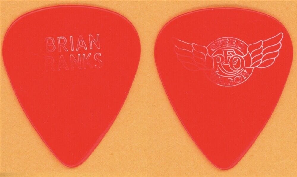 REO Speedwagon Brian Ranks Authentic Vintage Tour Guitar Pick | Autographia