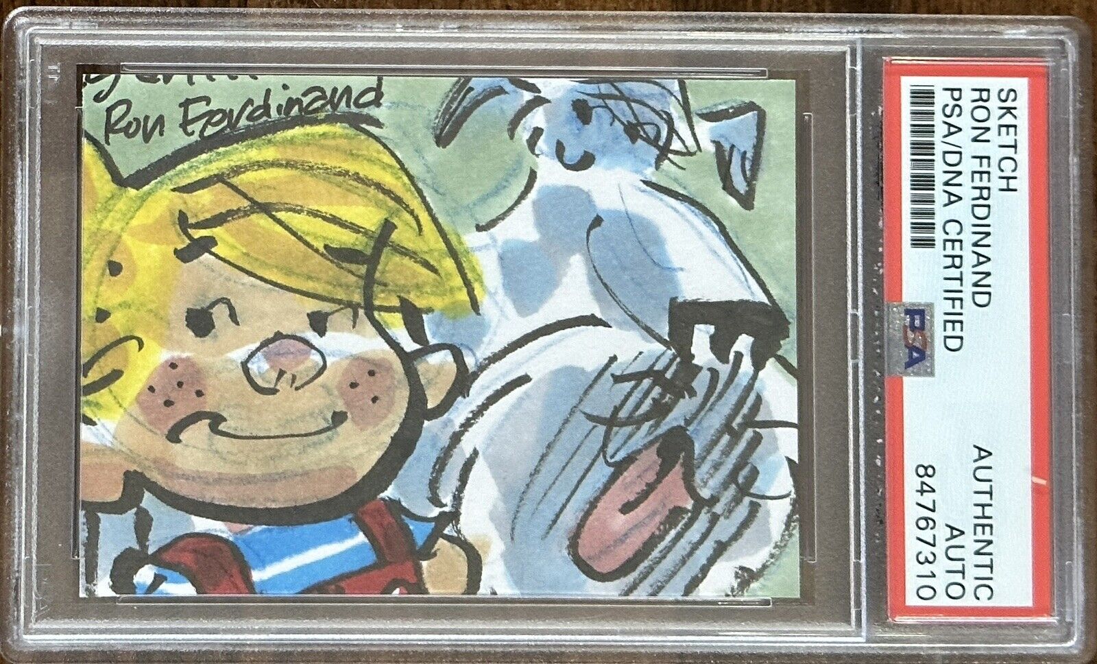 Ron Ferdinand Original Dennis The Menace Color Original Drawing Signed PSA DNA | Autographia