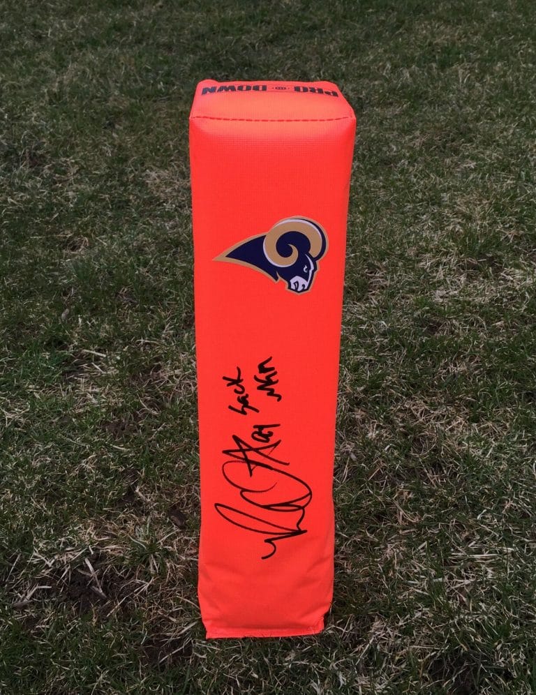 St Louis Rams #94 ROBERT QUINN Signed Autographed Football Pylon COA ...