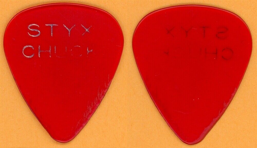 Styx Chuck Panozzo Stage Used Guitar Pick - 1977 Grand Illusion Tour ...