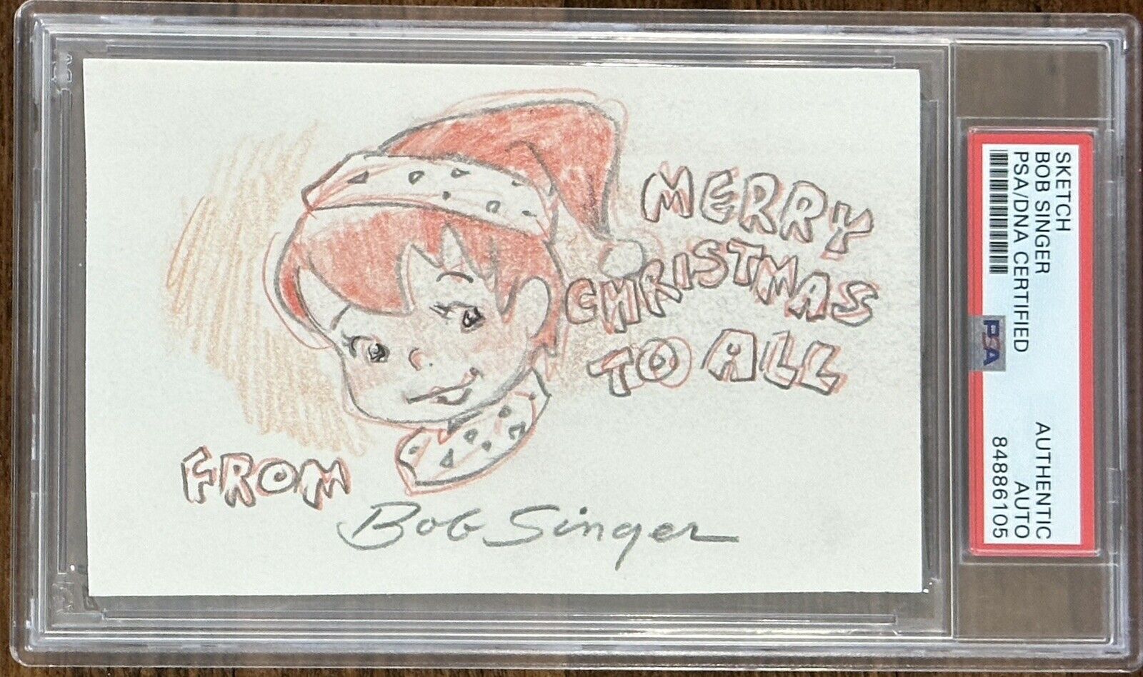 The FLINTSTONES Pebbles Original Color Pencil Drawing Signed Bob Singer ...