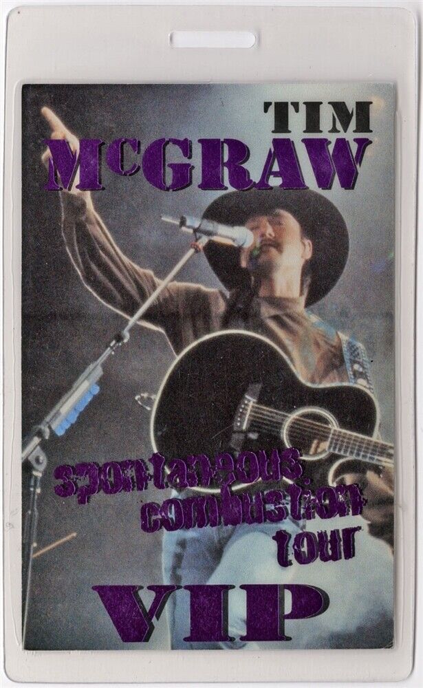 New ListingTim McGraw 1996 Spontaneous Combustion tour Band VIP ...