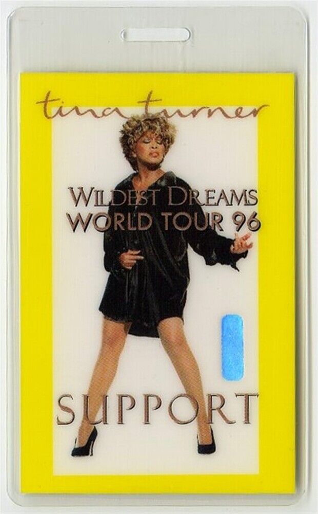 Tina Turner authentic 1996 concert Laminated Backstage Pass Wildest ...