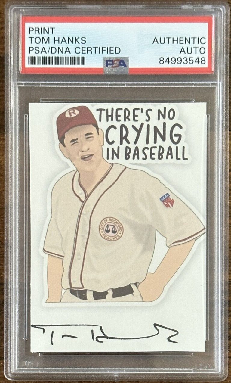 Tom Hanks SIGNED A League Of Their Own Trading Card Print PSA DNA COA ...