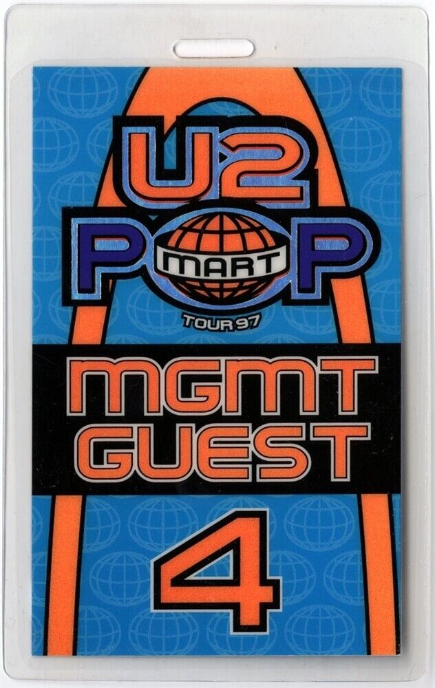 U2 1997 Popmart concert tour Band Guest Laminated Backstage Pass ...
