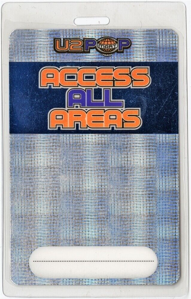 U2 1997 Popmart concert tour foil print All Access Laminated Backstage ...