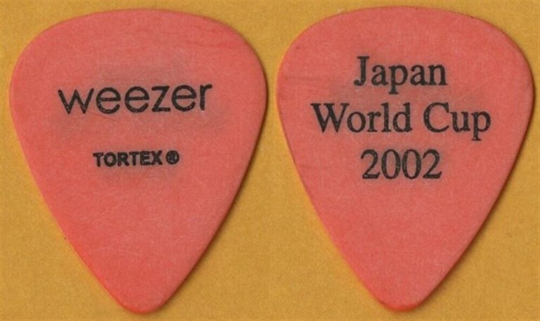 Weezer Rivers Cuomo 2002 Maladroit tour orange Japan World Cup Guitar ...